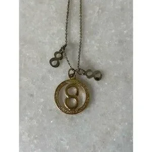 Unbranded | Jewelry | Gold Toned 8 Angel Number Circle Pendant Necklace ...